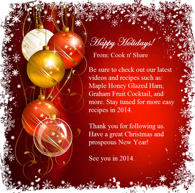 greetings – Cook n' Share